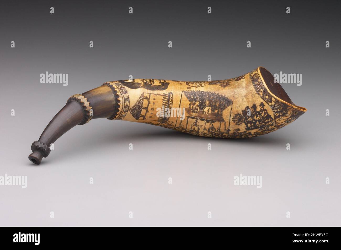 Powder Horn. Maker: Richard Williams Stock Photo - Alamy