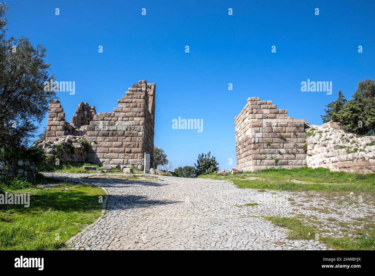 Myndos Gate of famous tourism city Bodrum, Mugla, Turkey Stock Photo ...