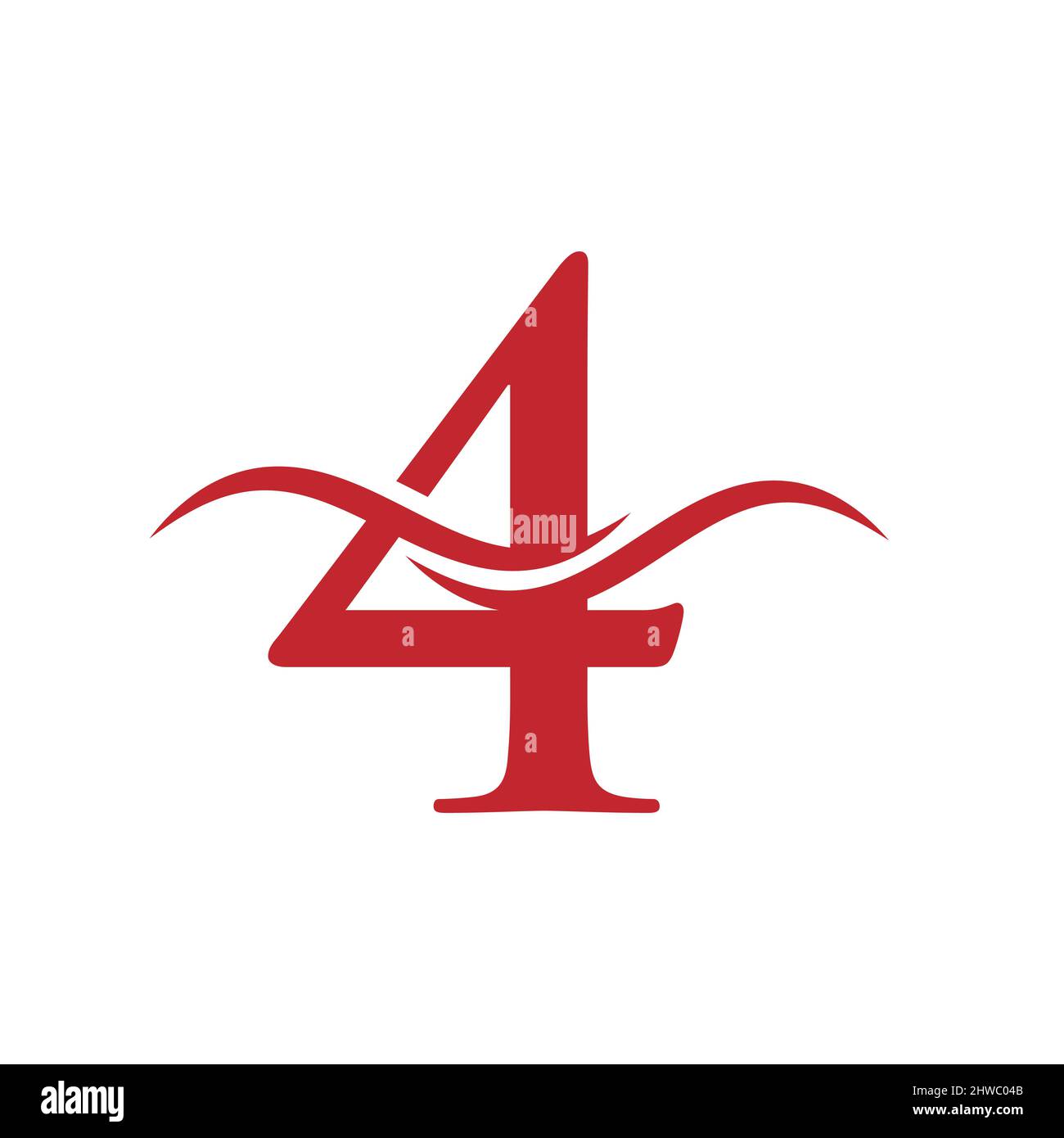 4 Logo for luxury branding. Elegant and stylish 4 logo design for your ...