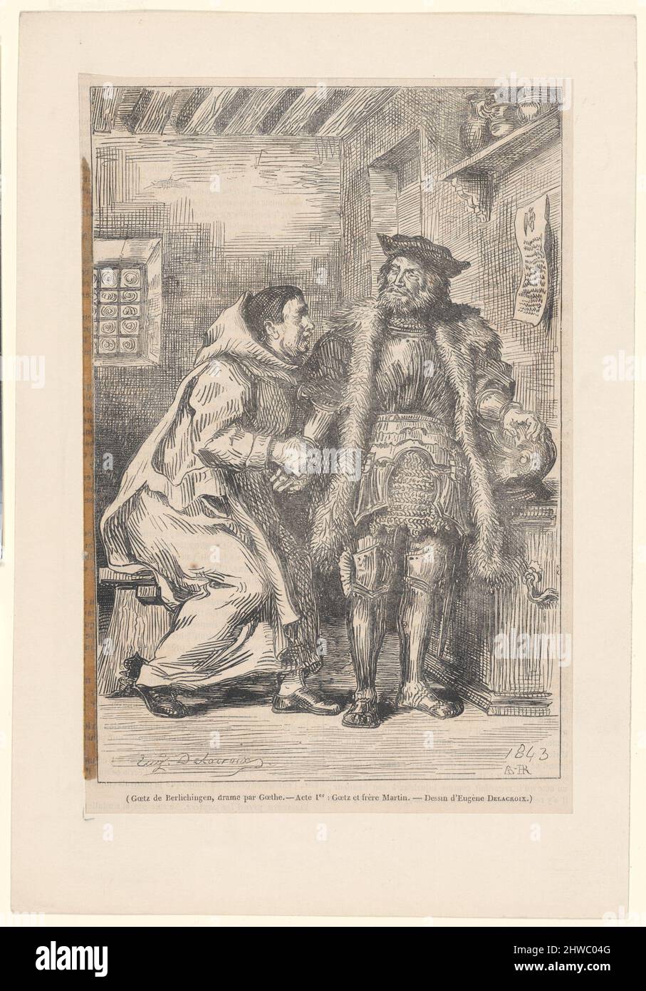 Drawing by eugene delacroix 1798 1863 hi-res stock photography and ...