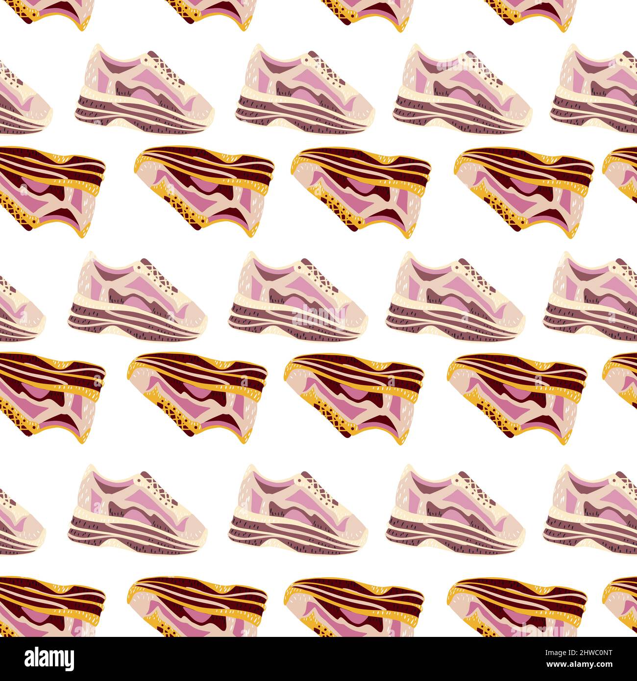Sneakers seamless pattern. Background of clothing . Repeated texture in ...