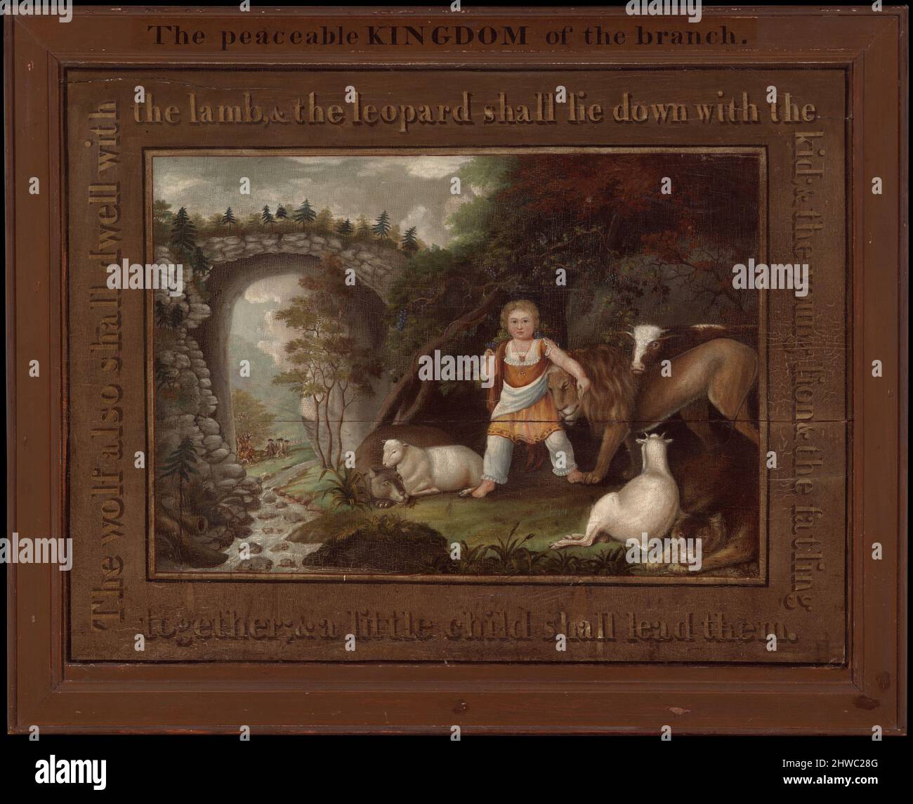 The Peaceable Kingdom of the Branch. Artist: Edward Hicks, American ...