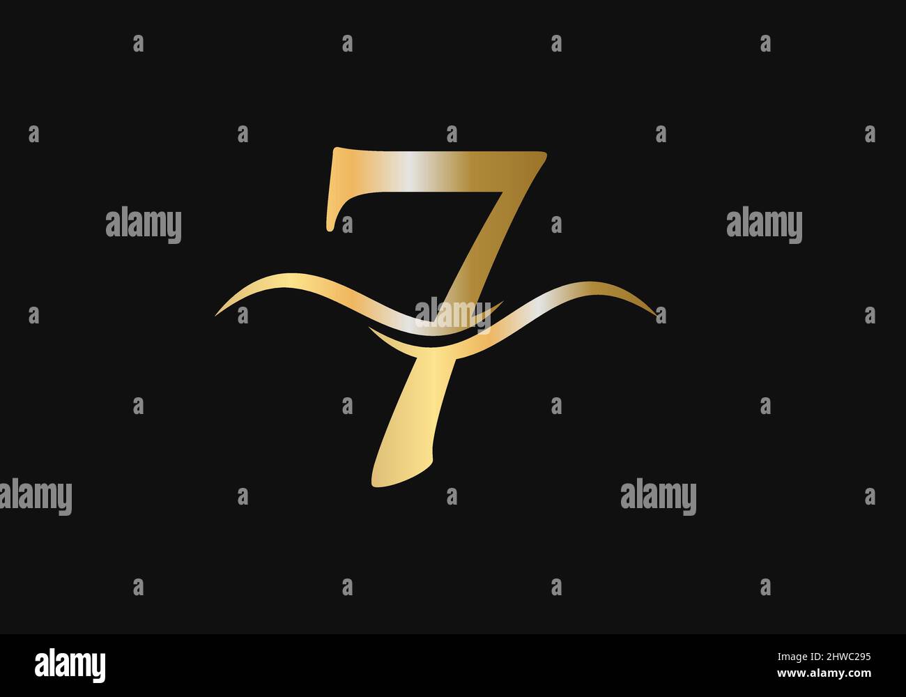 7 logo design for your company. 7 letter logo design. 7 Logo for luxury ...