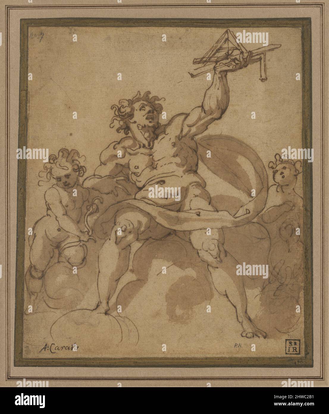 An allegory of Architecture: A male figure with two putti. Artist ...