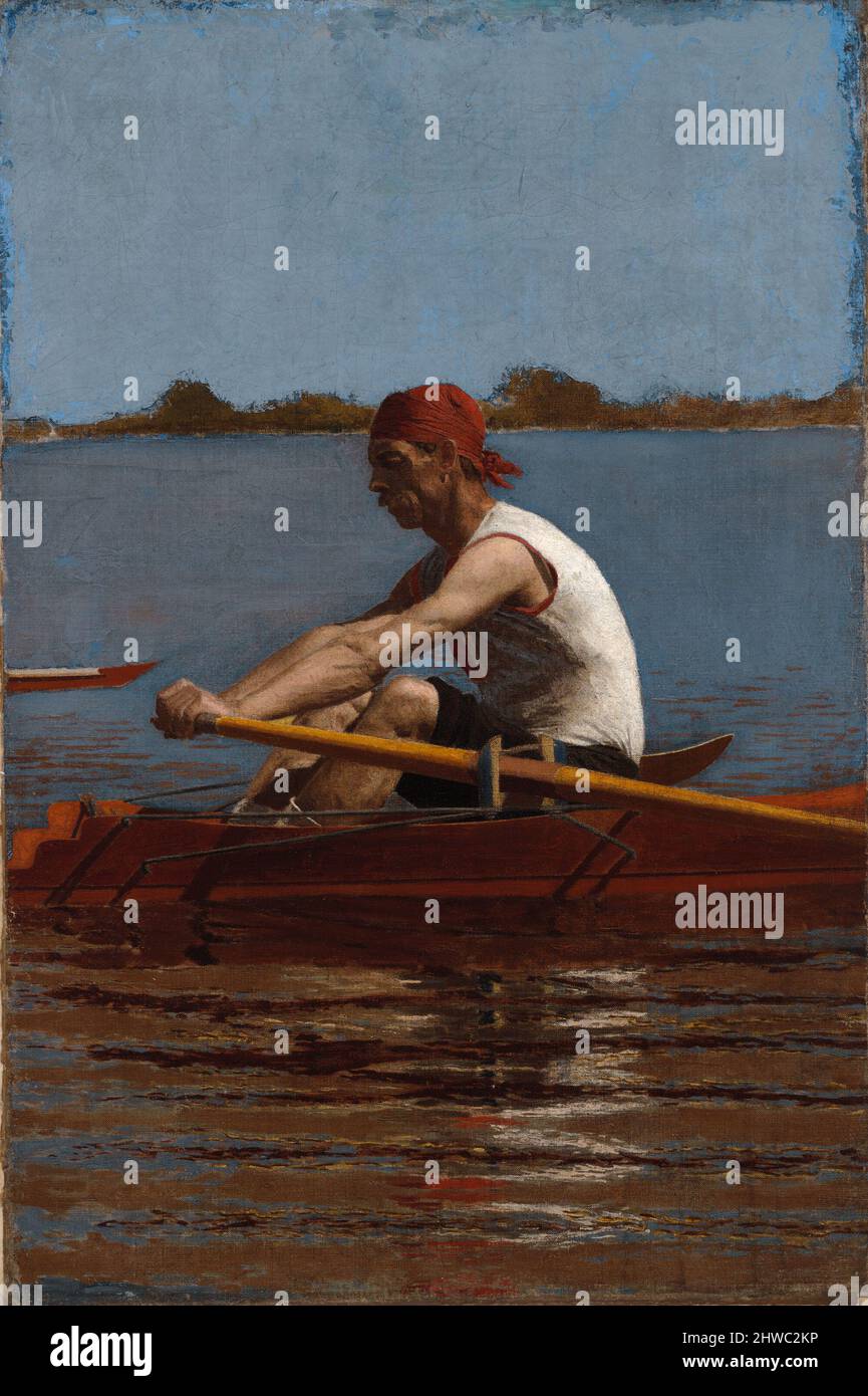 John Biglin in a Single Scull. Artist: Thomas Eakins, American, 1844 ...