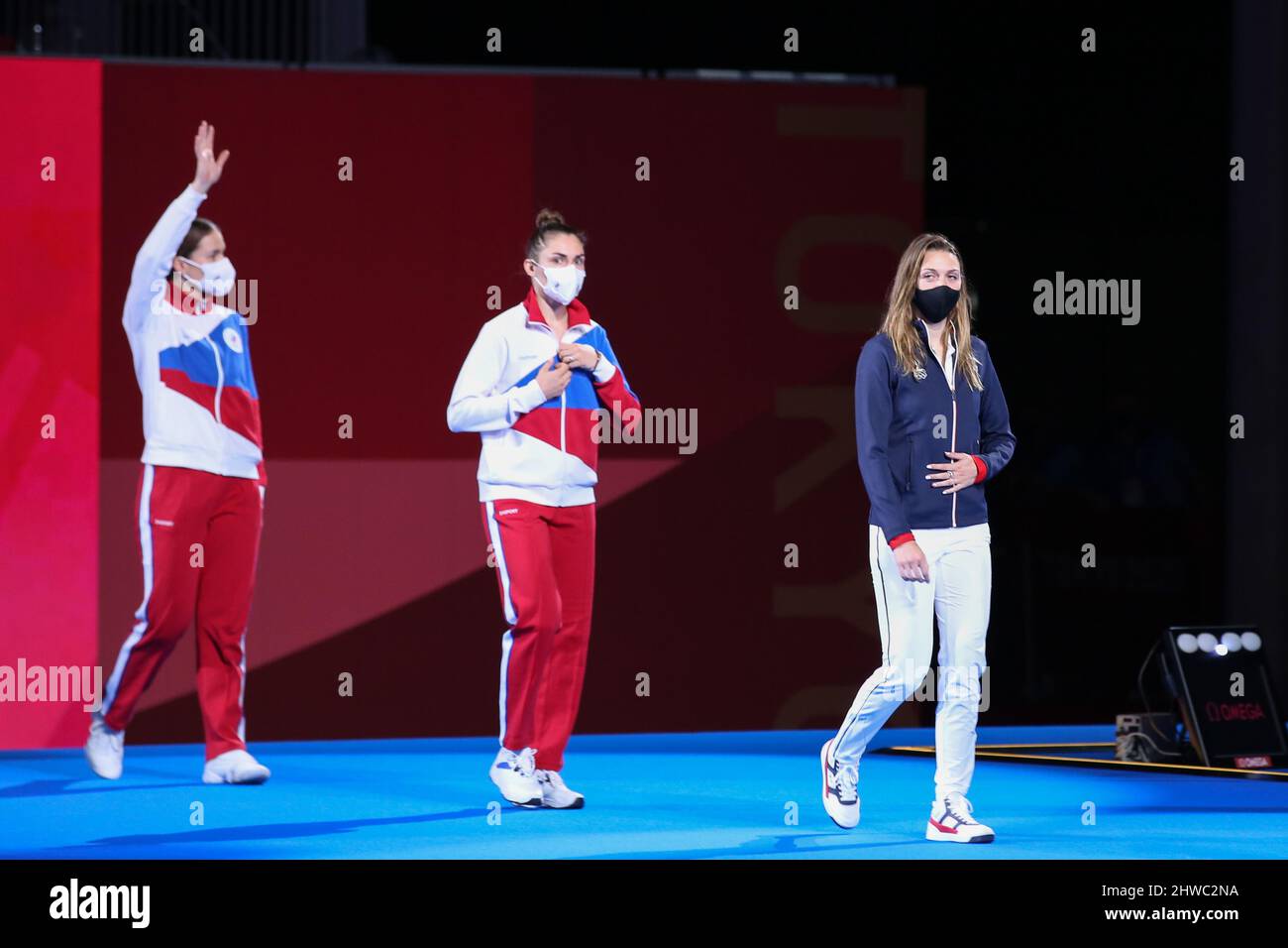 JULY 26th, 2021 - CHIBA, JAPAN: Victory Ceremony of the Women's Sabre ...