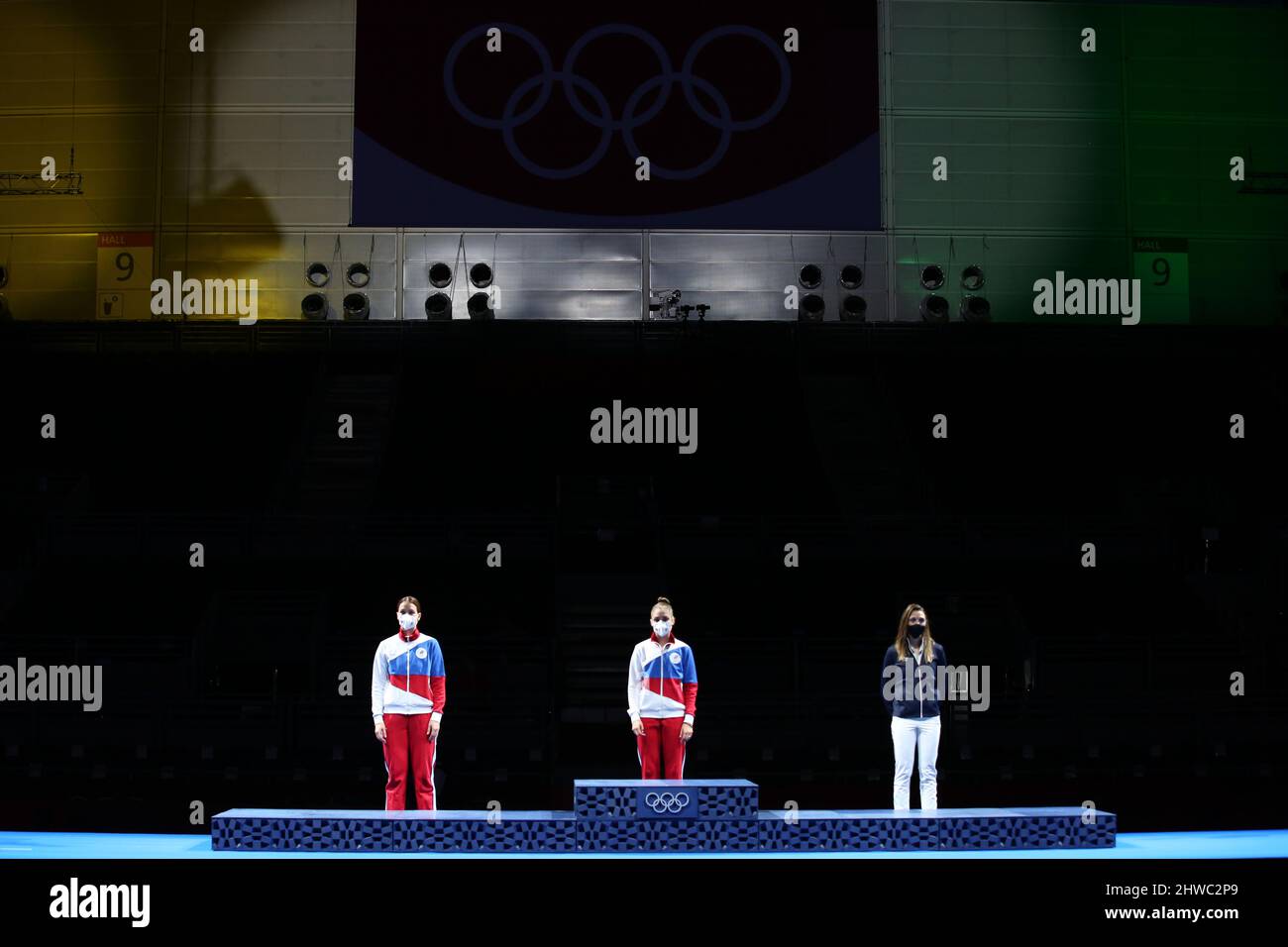 JULY 26th, 2021 - CHIBA, JAPAN: Victory Ceremony of the Women's Sabre ...