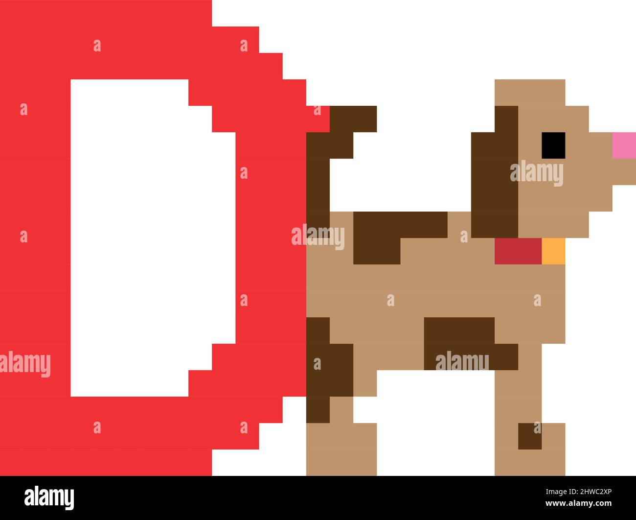 Dog standing side view happy Stock Vector Images - Alamy