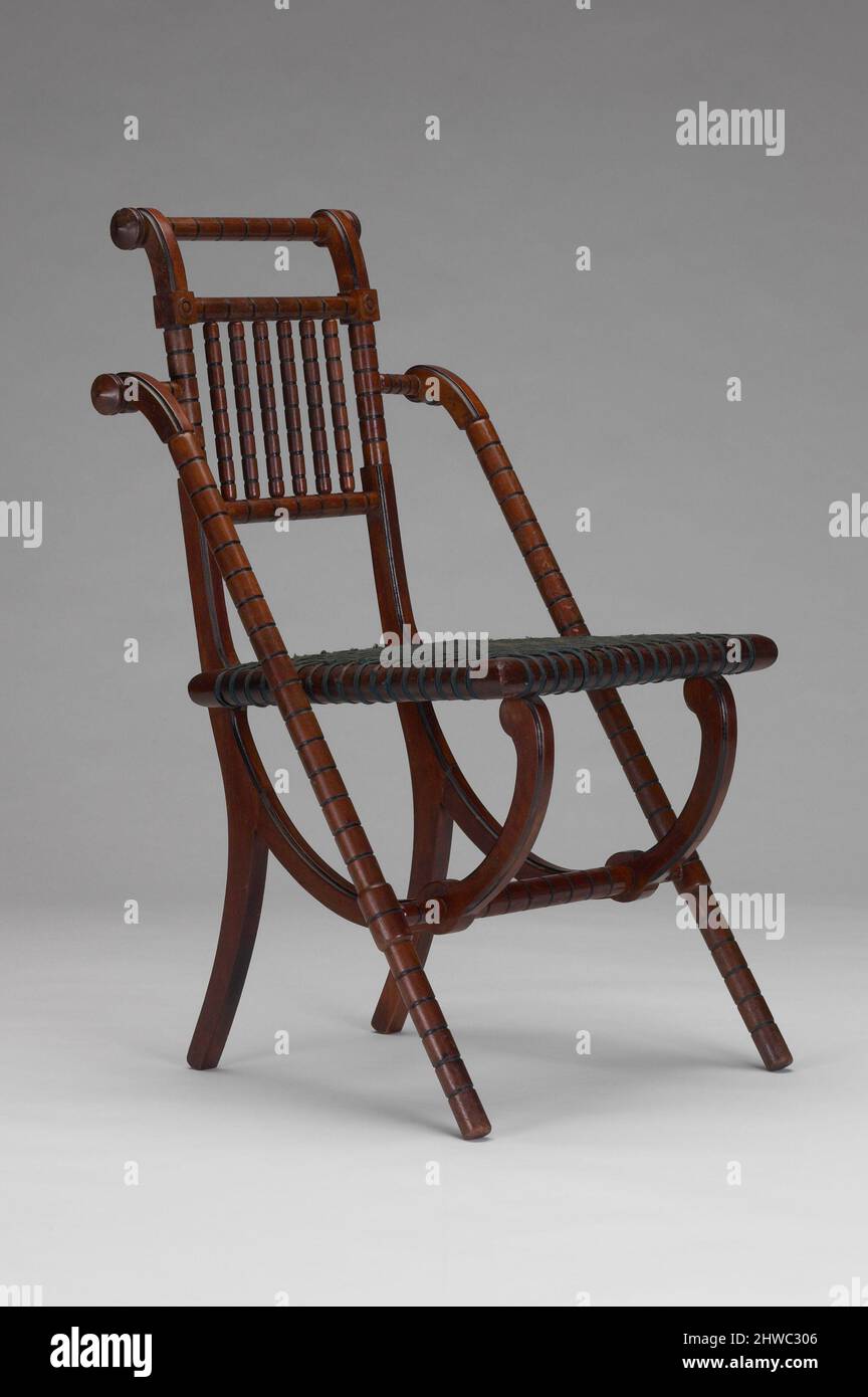 Side Chair. Maker: George Hunzinger, American, 1835–1898 Stock Photo ...
