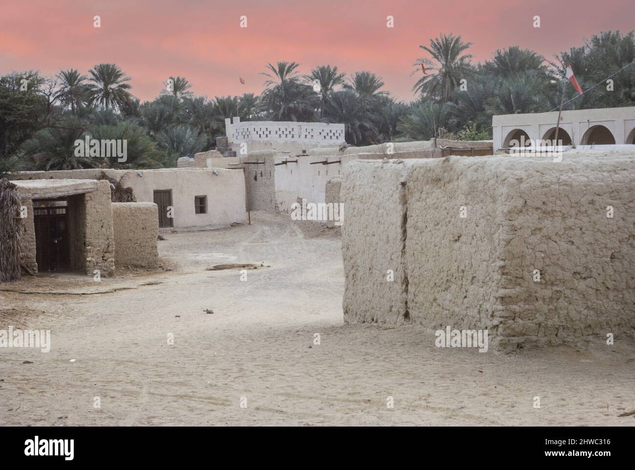Al Ain, UAE, March 1972. Village Houses Stock Photo - Alamy