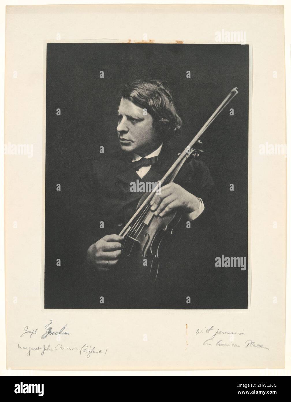 Joseph Joachim. Artist: Julia Margaret Cameron, British, 1815–1879 Stock Photo - Alamy