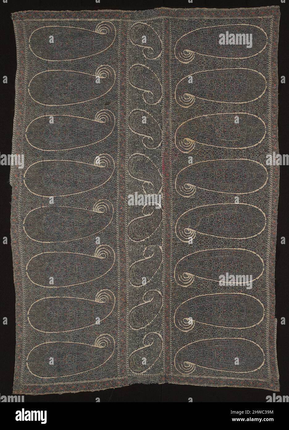 Borders of a shawl of interlocked twill tapestry Stock Photo - Alamy