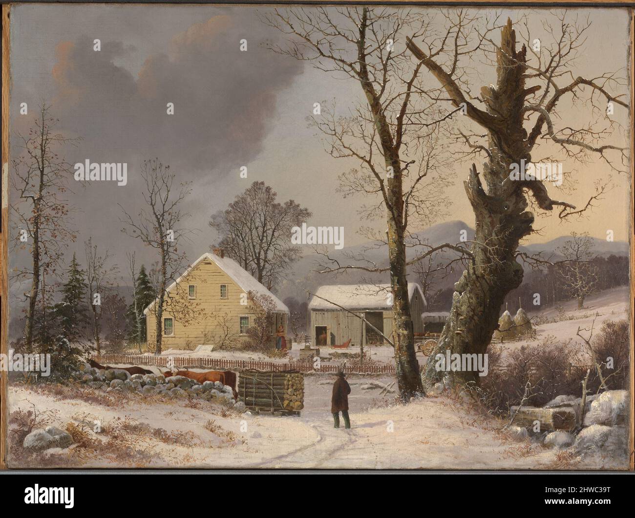 Winter Landscape. Artist: George Henry Durrie, American, 1820–1863 ...