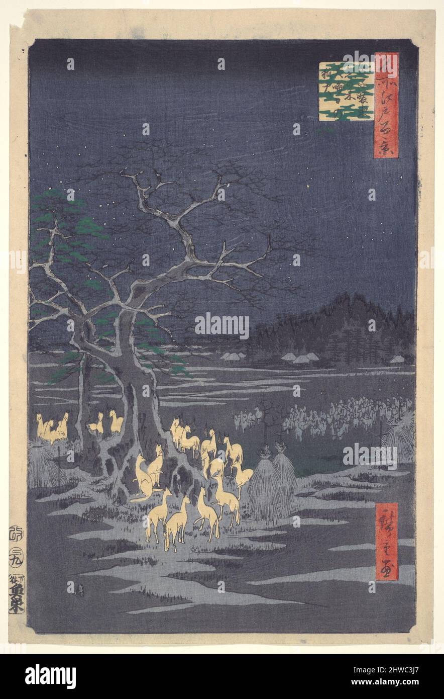 New Year’s Eve, Fox Fires by the Nettle Tree at Oji: One Hundred Famous ...