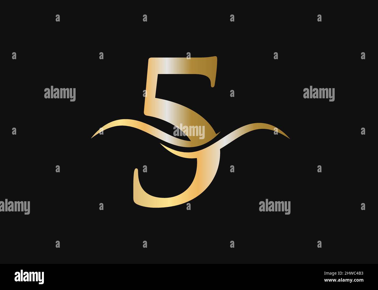 5 logo design for your company. 5 letter logo design. 5 Logo for luxury ...