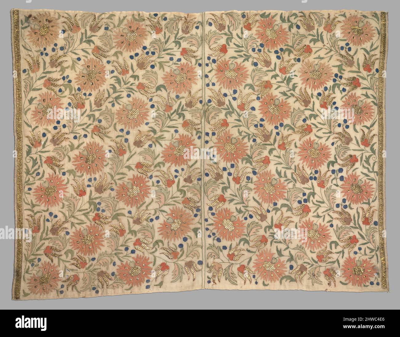 Panel of cotton cloth, embroidered Stock Photo - Alamy