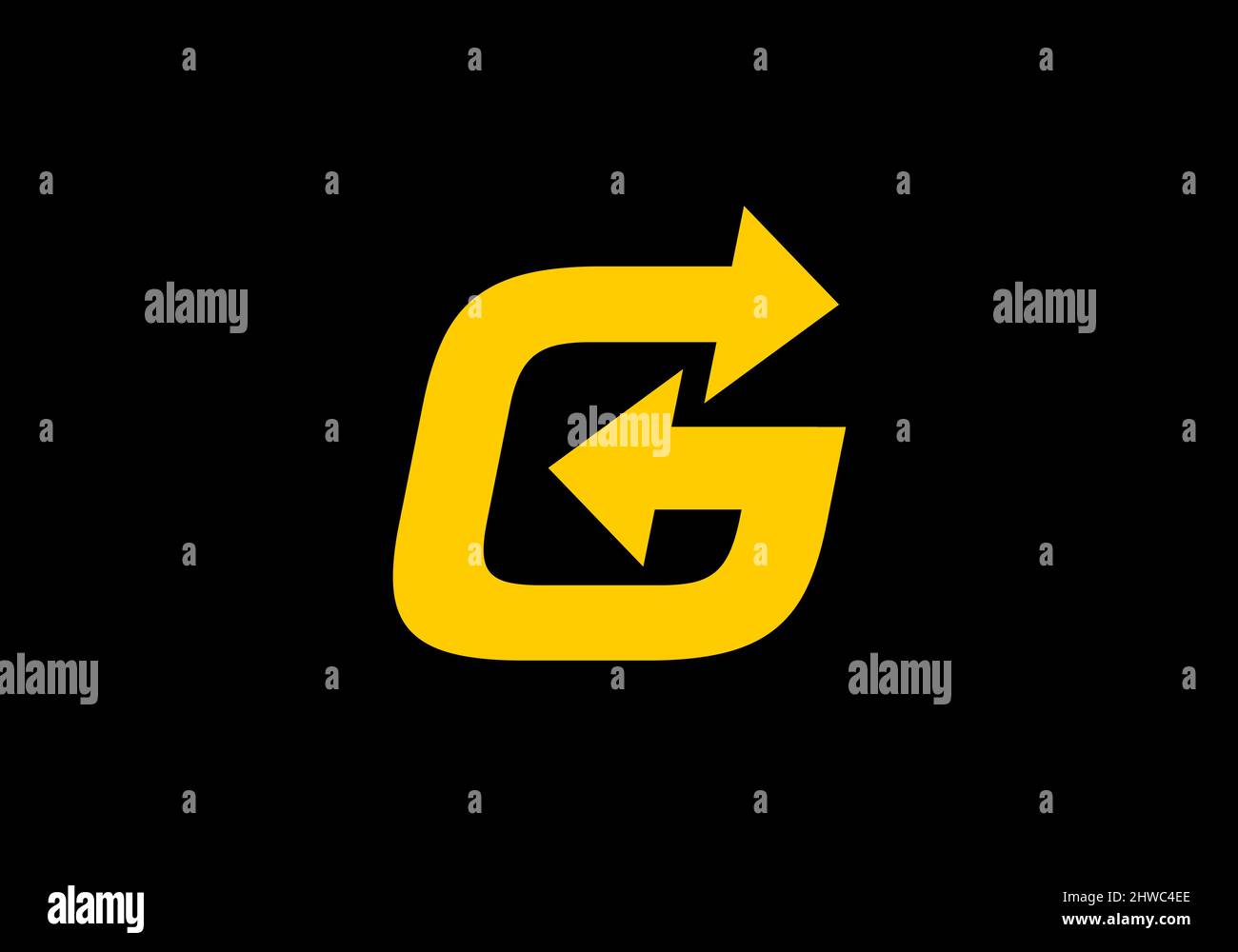 Yellow letter g Stock Vector Images - Alamy