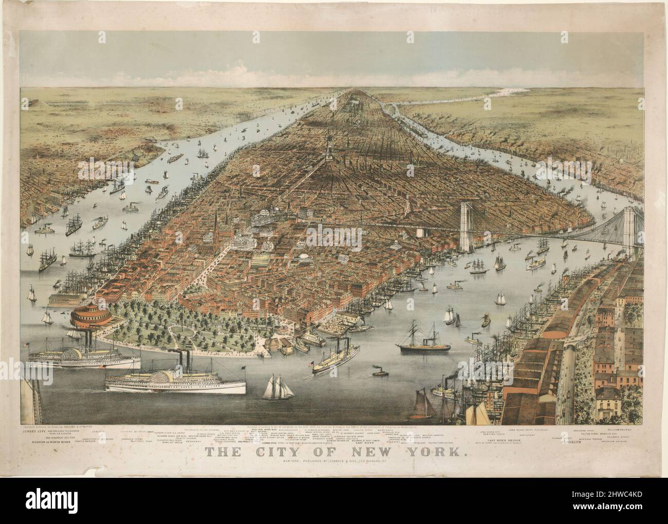 The City of New York. Artist: Charles Parsons, American, born England ...