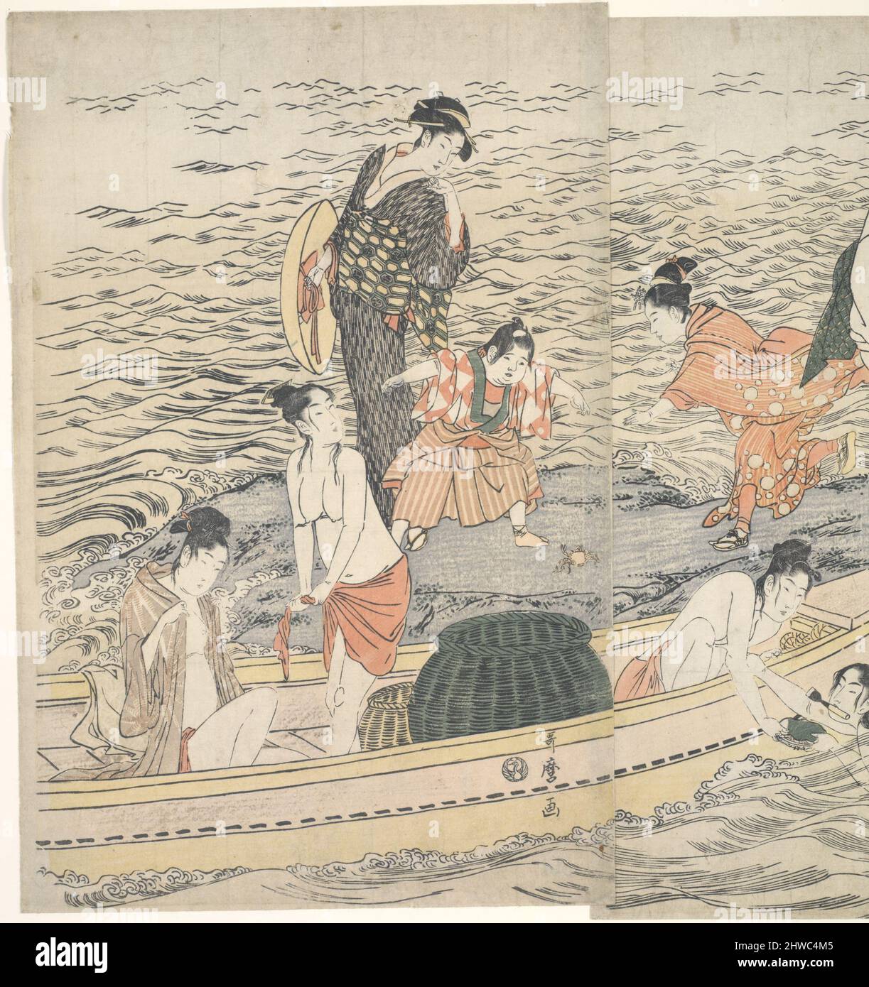 Awabi Shell Divers at Enoshima. Artist: Kitagawa Utamaro, Japanese ...