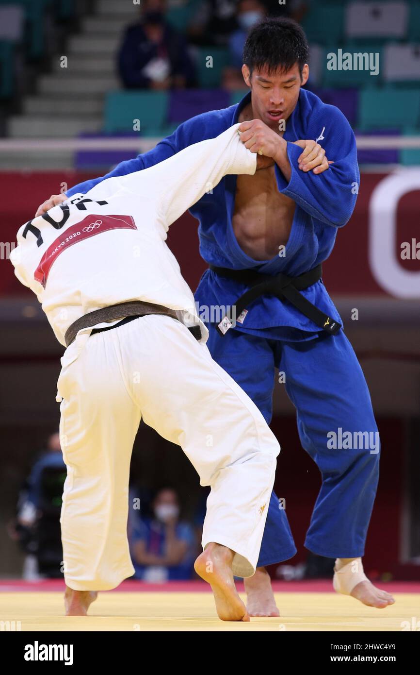 JULY 27th, 2021 - TOKYO, JAPAN: NAGASA Takanori of Japan (blue) and ...