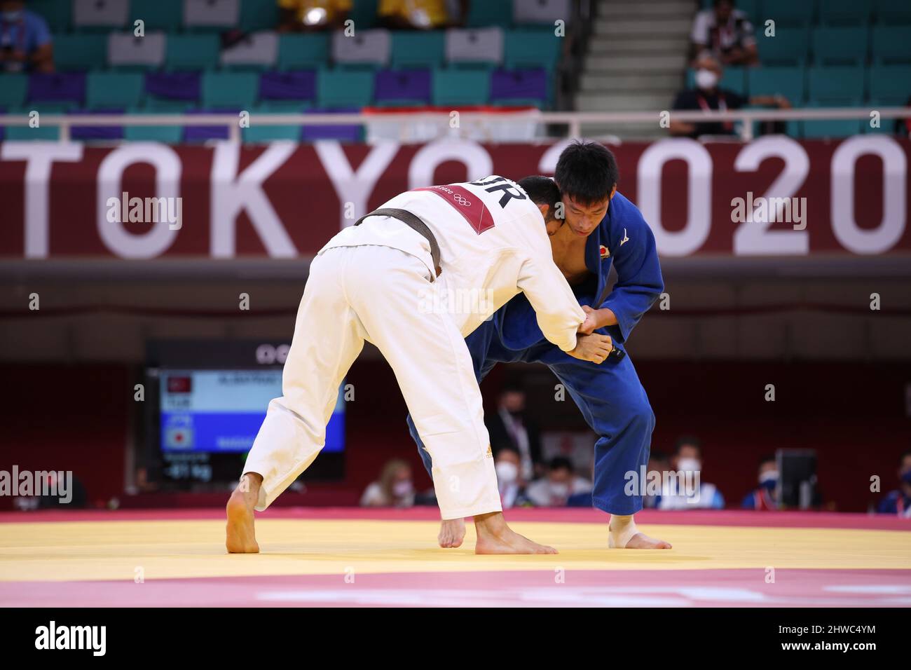 JULY 27th, 2021 - TOKYO, JAPAN: NAGASA Takanori of Japan (blue) and Vedat ALBAYRAK of Turkey ...