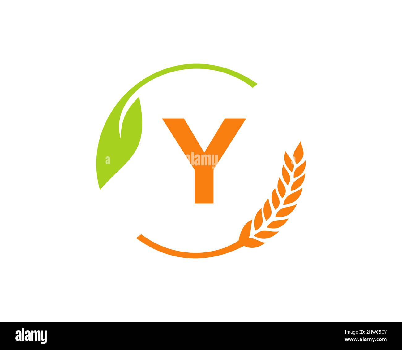 Agriculture Logo On Y Letter Concept. Agriculture and farming logo ...