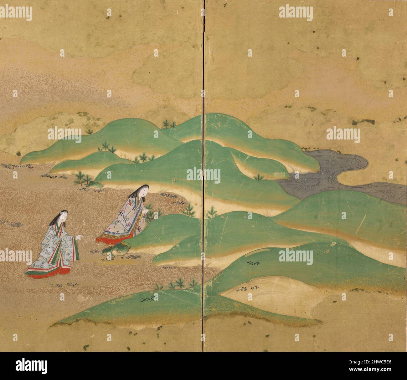 Scene from The Tale of Genji Stock Photo - Alamy