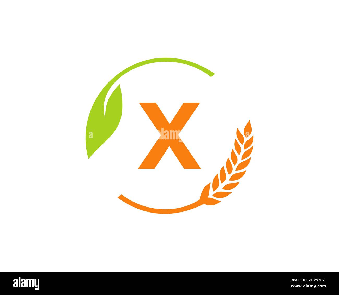 Agriculture Logo On X Letter Concept. Agriculture and farming logo ...