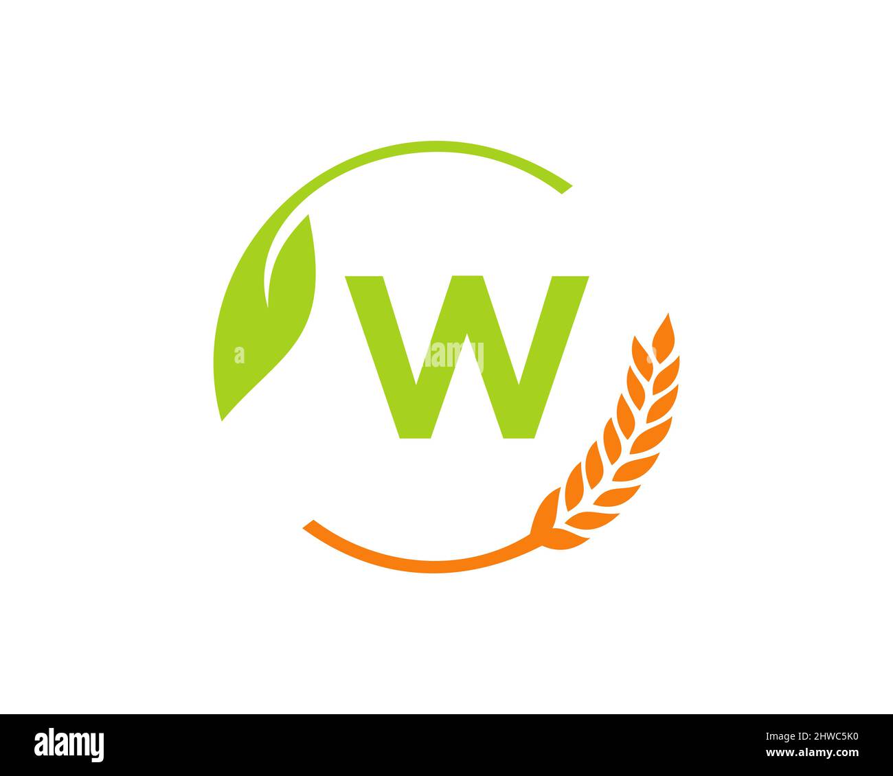 Agriculture Logo On W Letter Concept. Agriculture and farming logo ...