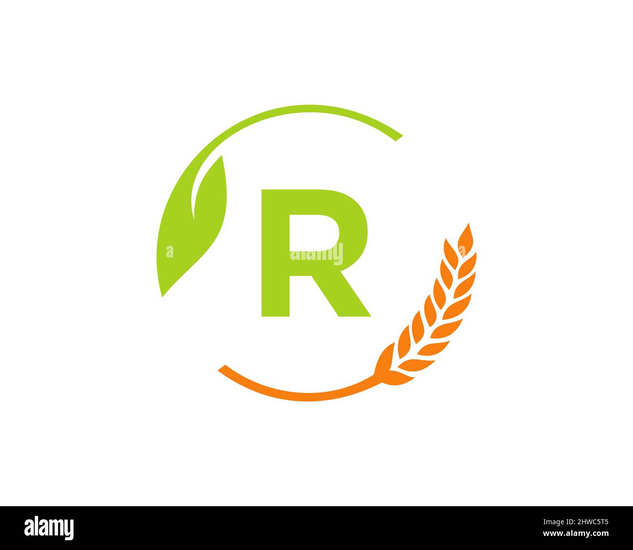 Agriculture Logo On R Letter Concept. Agriculture and farming logo ...