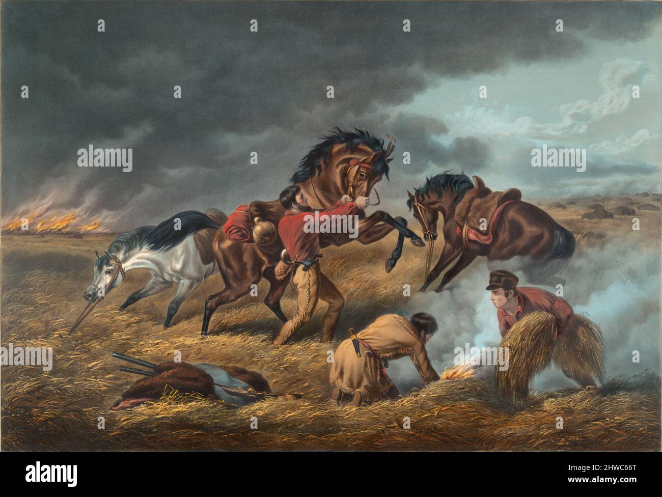 Life on the Prairie: The Trappers defence, “Fire fight Fire.”. Artist ...