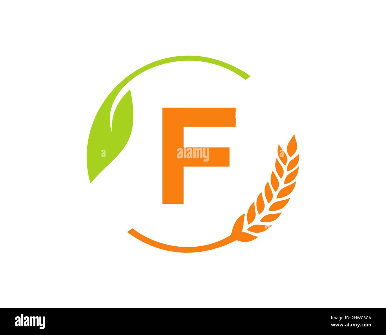 Agriculture Logo On F Letter Concept. Agriculture and farming logo ...