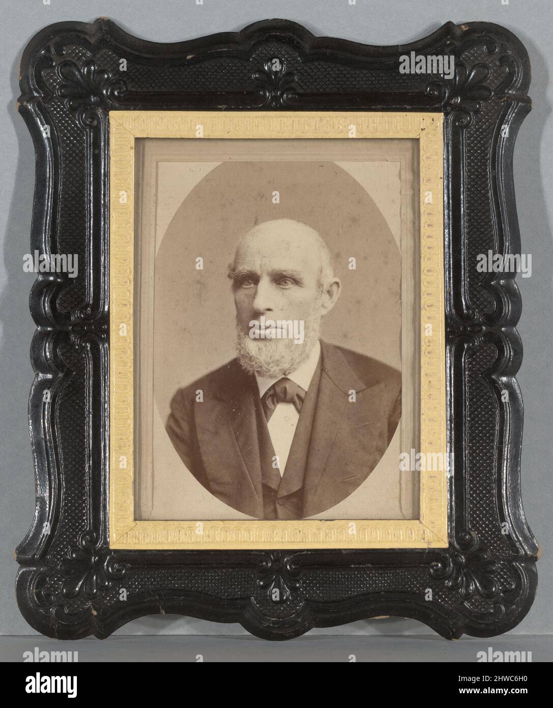 Portrait of a Man. Artist: L. Wright, American, late 19th century Stock ...