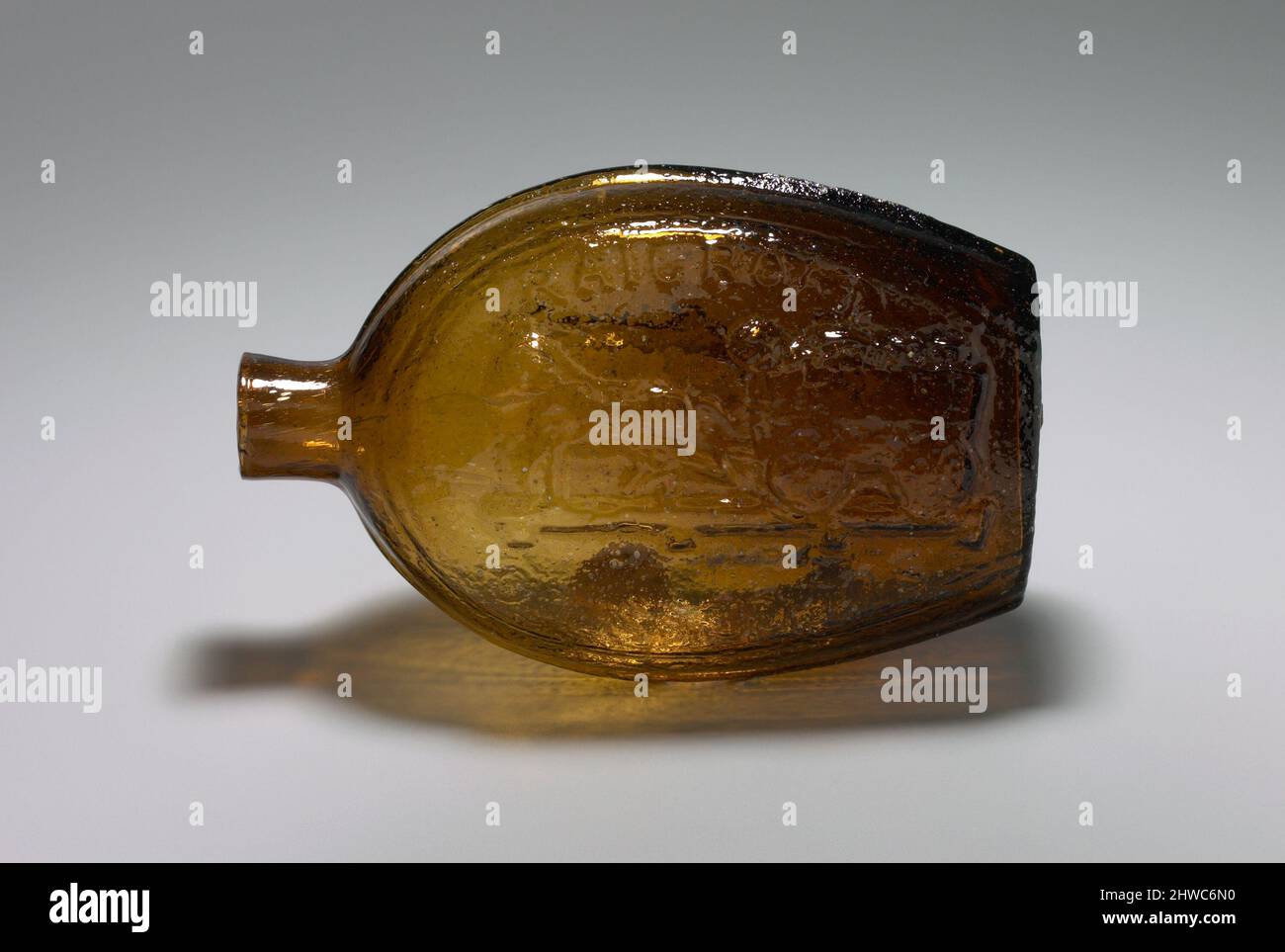 Railroad Flask. Manufacturer: Mount Vernon Glass Works, American, 1810 ...