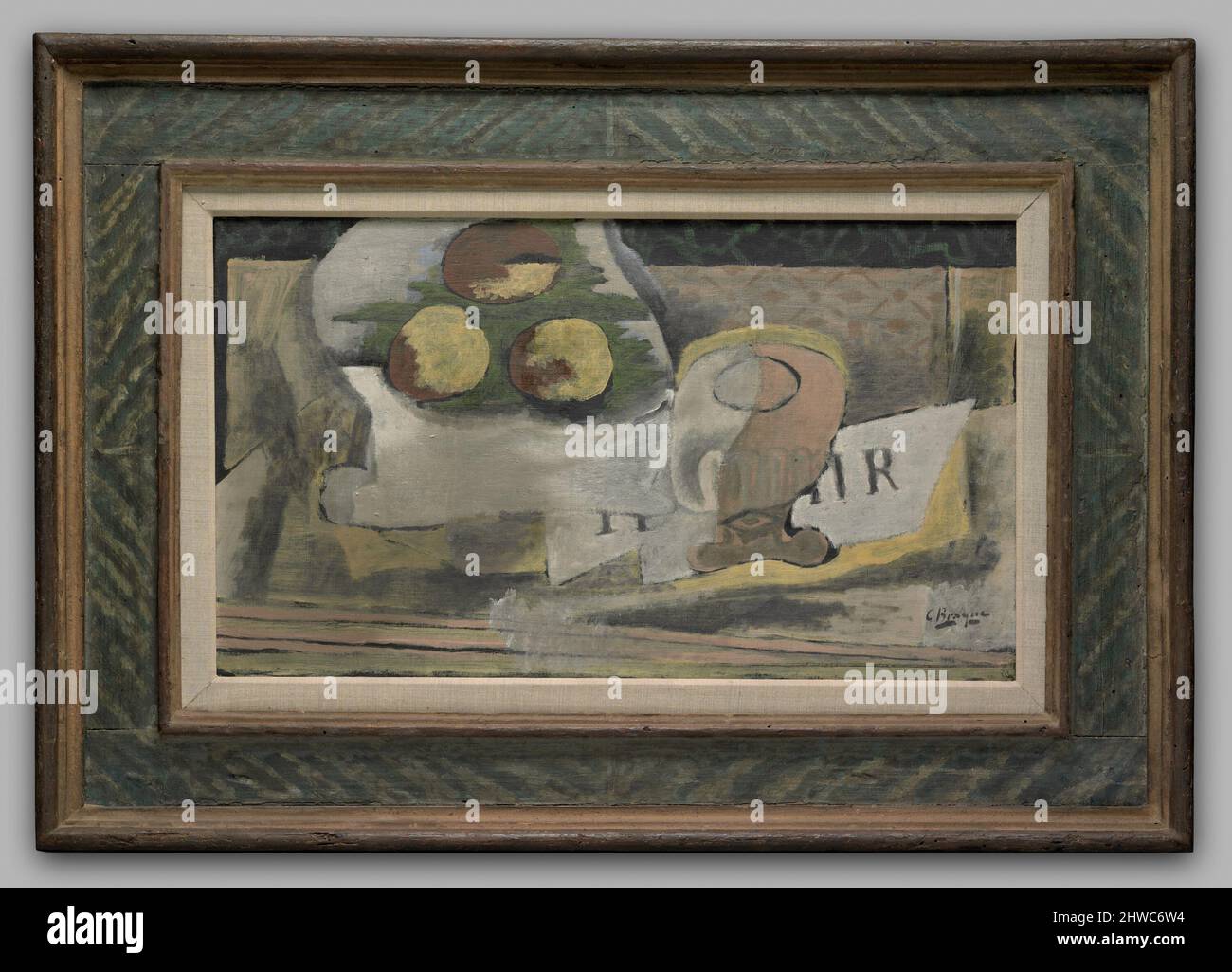 Compotier, verre et journal. Artist: Georges Braque, French, 1882–1963 ...