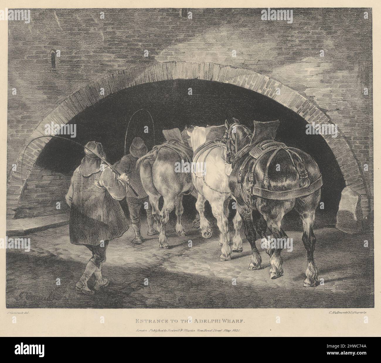 Entrance to the Adelphi Wharf. Artist: Théodore Géricault, French, 1791 ...