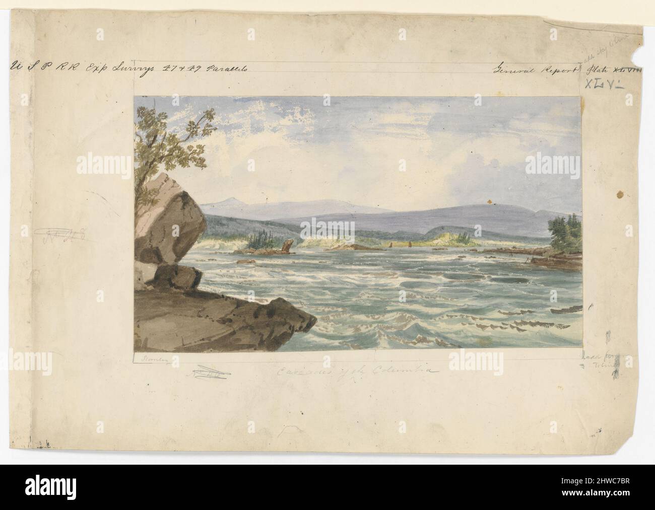 Cascades of the Columbia. Artist: John Mix Stanley, American, 1814–1872 ...