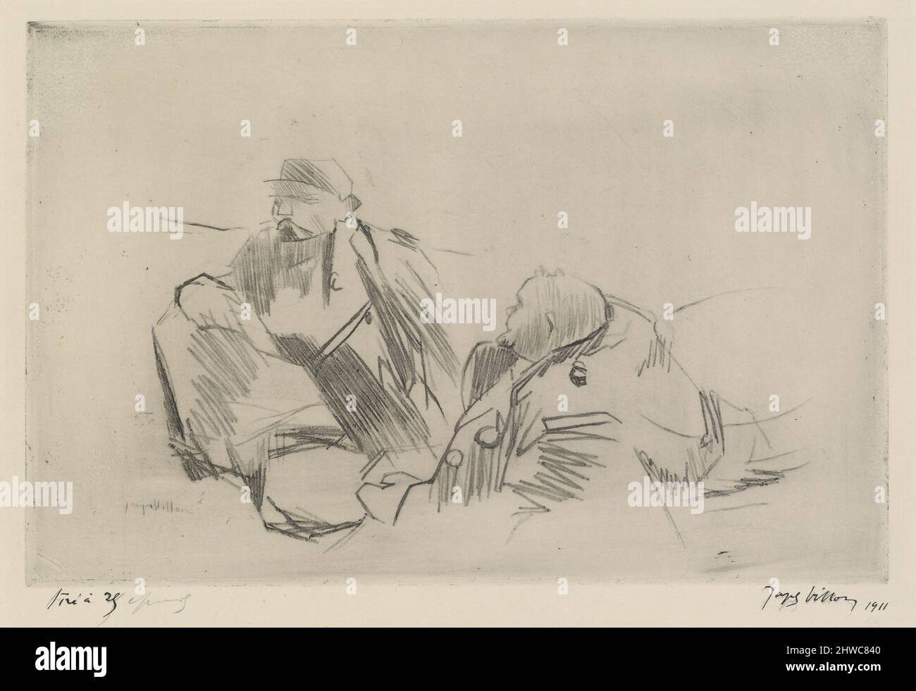 Les territoriaux (The Local Council Clerks). Artist: Jacques Villon ...