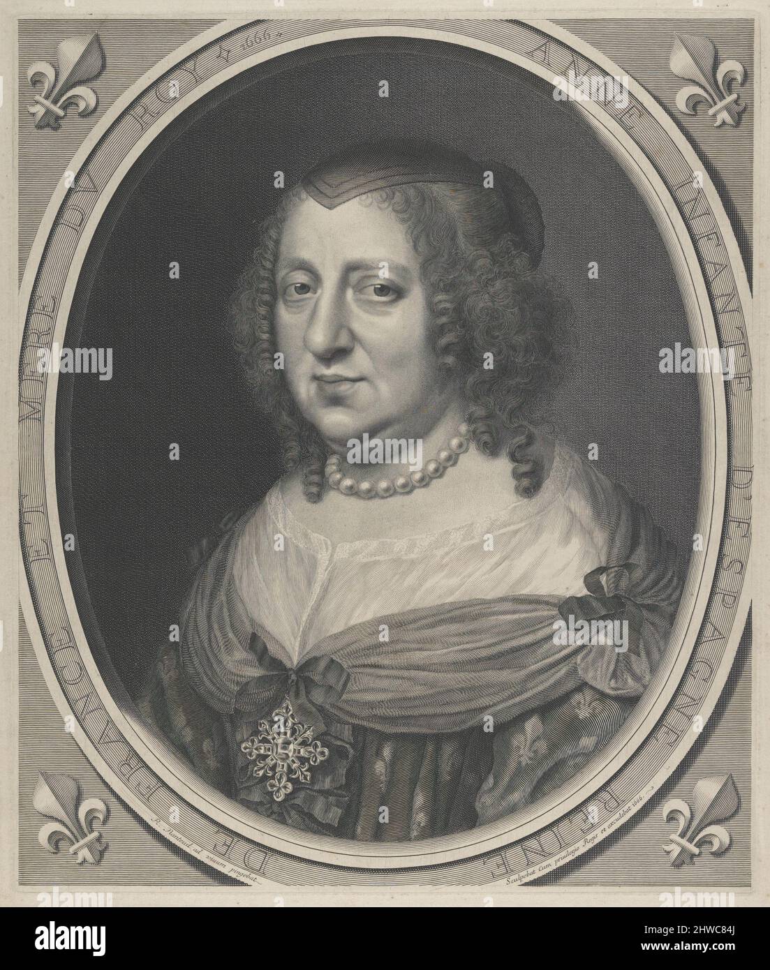 Anne d’Autriche, Reine de France (Queen of France) (1601-1666). Artist ...