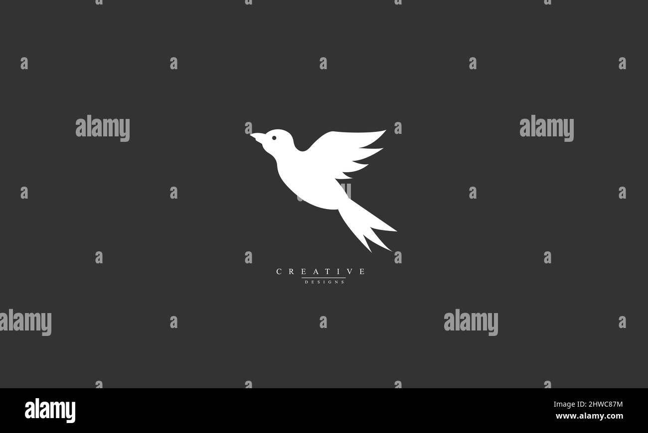 Bird fly vector logo design Stock Vector Image & Art - Alamy
