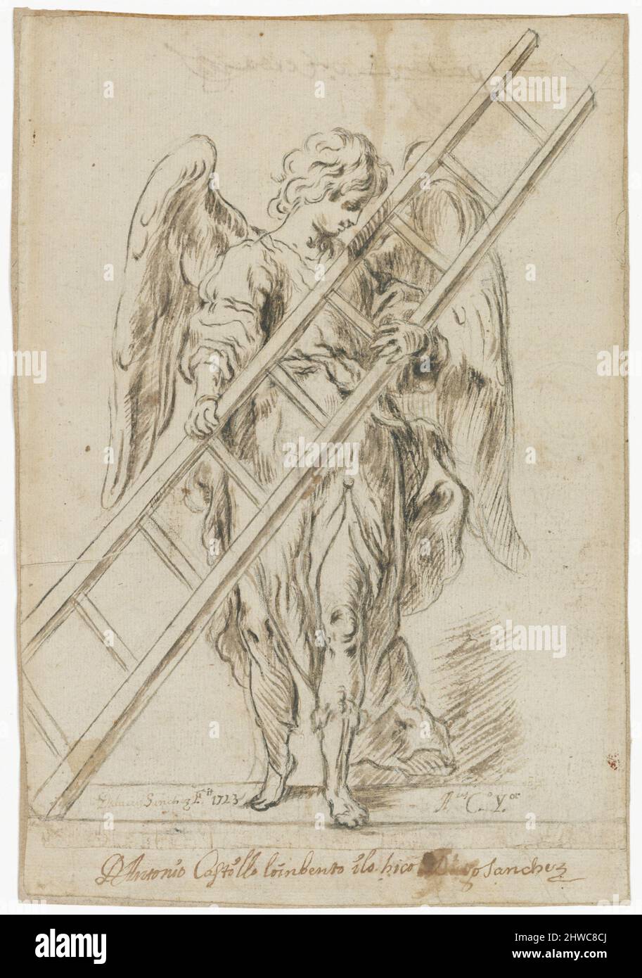 Angel holding a ladder hi-res stock photography and images - Alamy