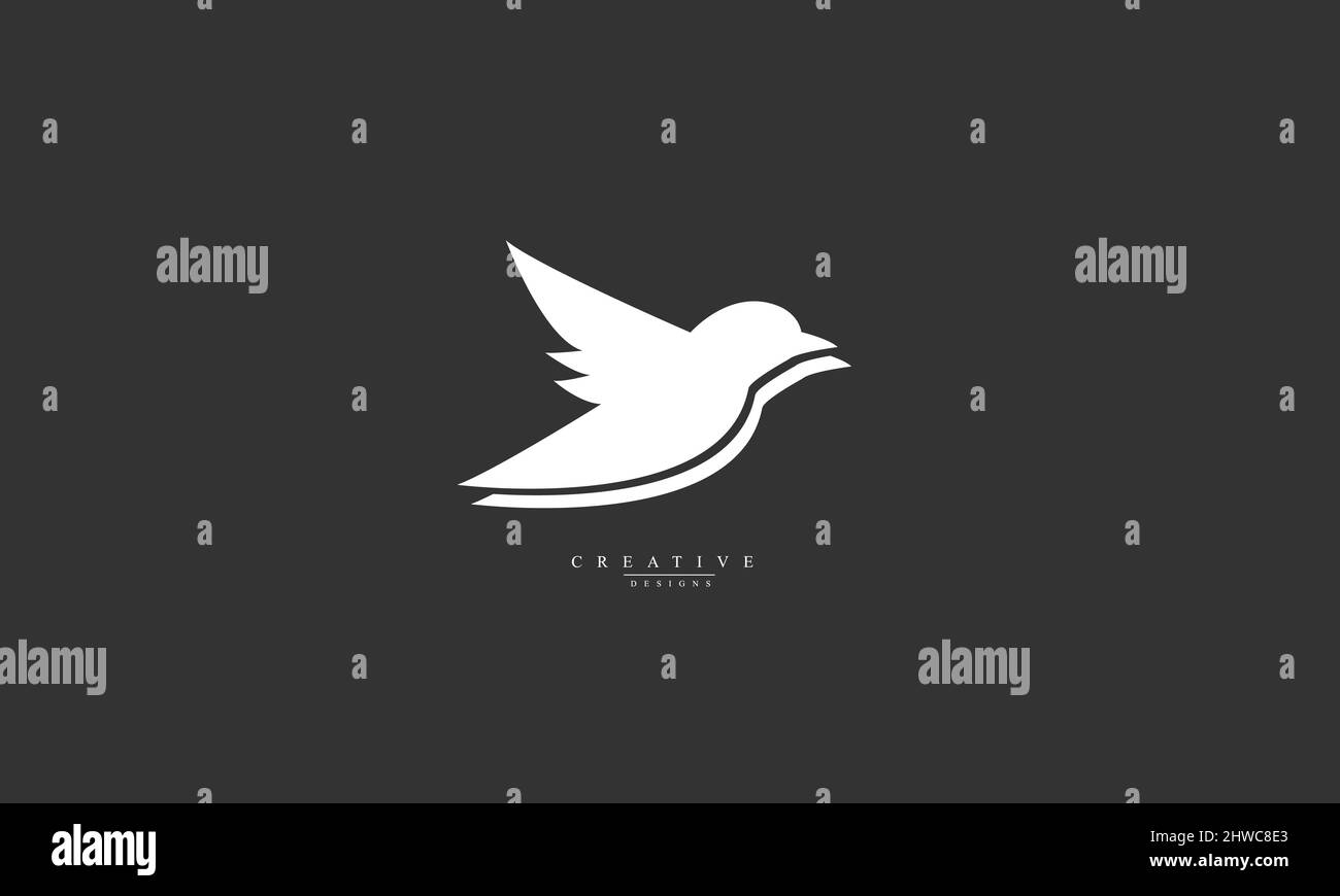 Bird fly vector logo design Stock Vector Image & Art - Alamy