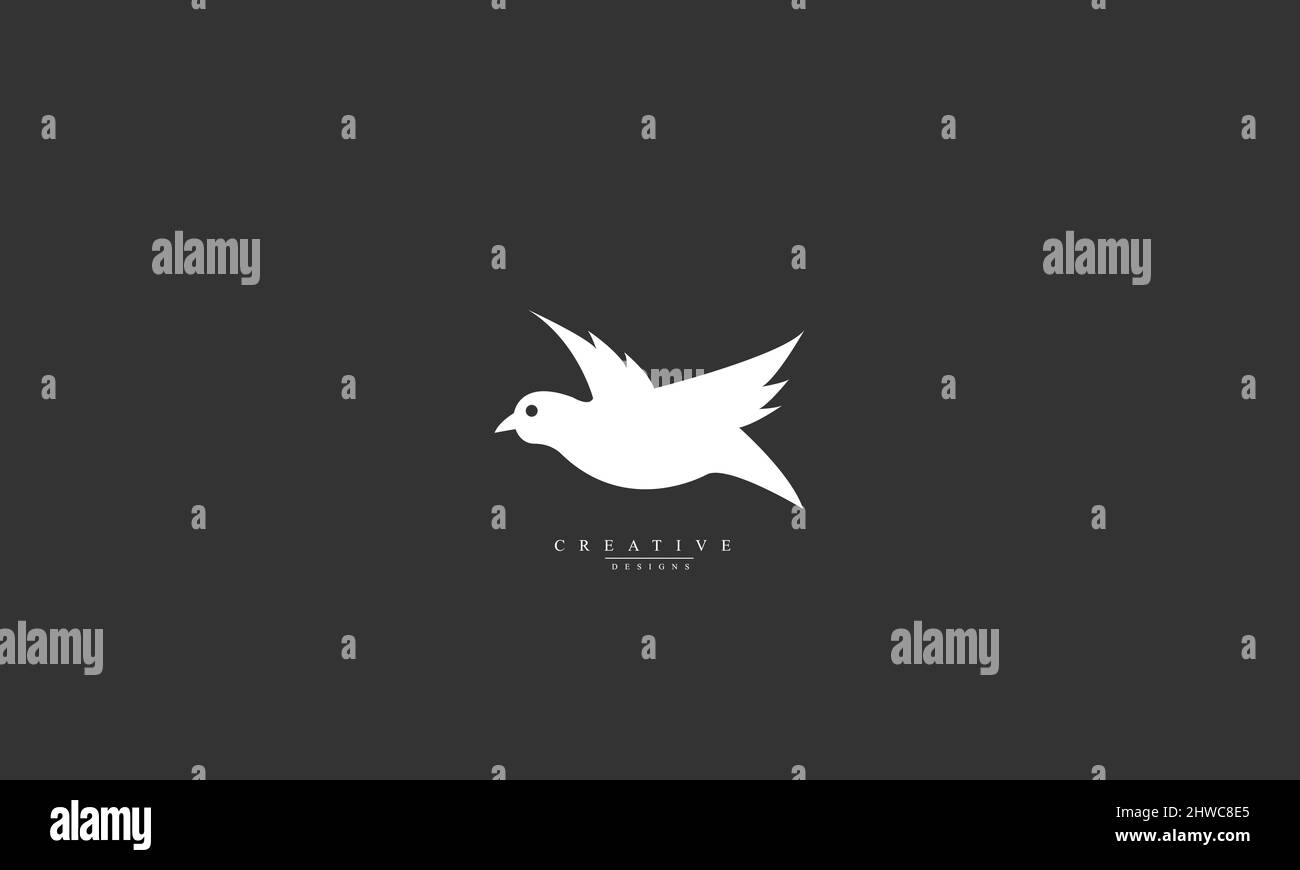 Bird fly vector logo design Stock Vector Image & Art - Alamy