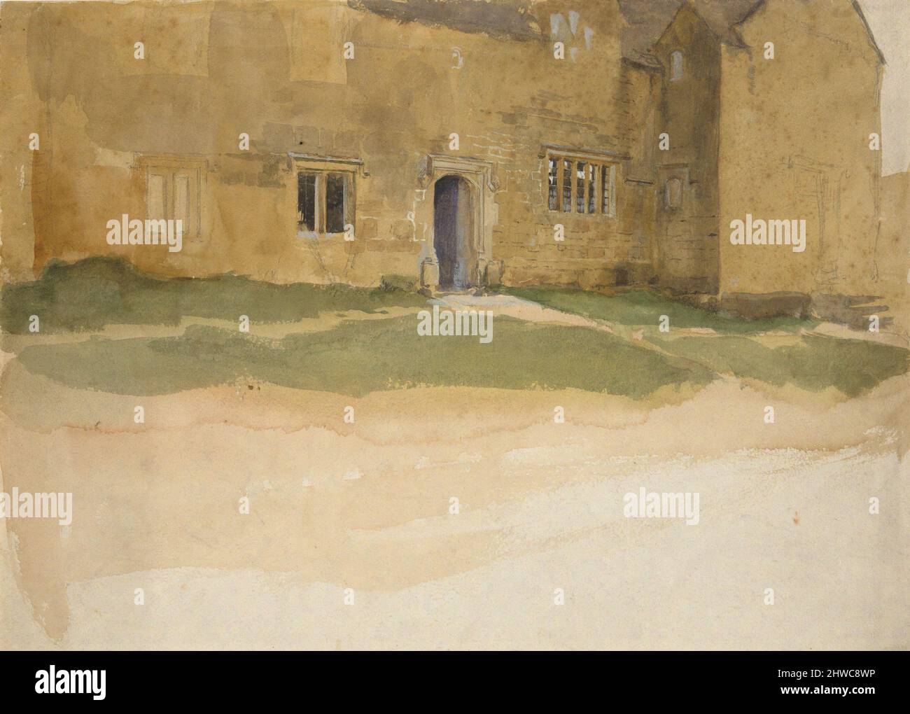 Study of an English medieval house. Artist: Edwin Austin Abbey ...
