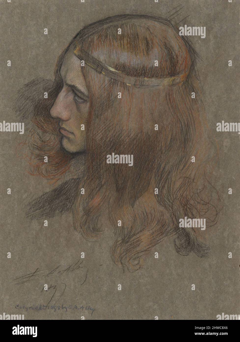 Study for the Head of Hamlet, for The Play Scene, in Hamlet. Artist ...