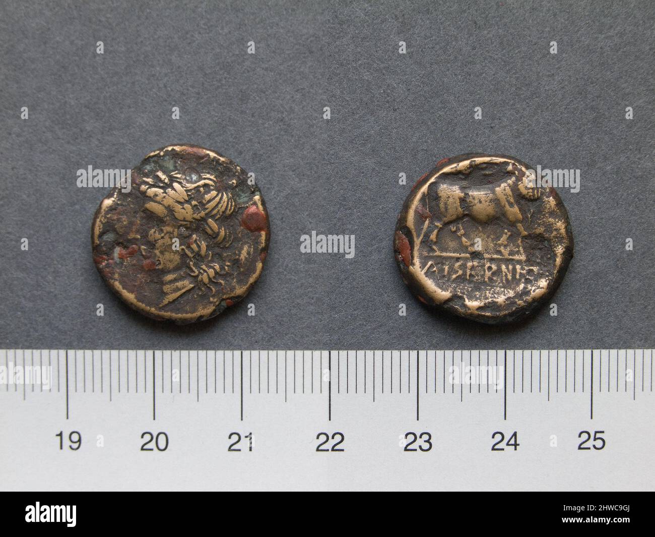 Coin from Aesernia. Mint: Aesernia, Samnium Stock Photo - Alamy