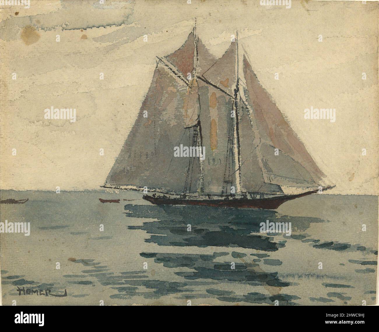 Gloucester Schooner. Artist: Winslow Homer, American, 1836–1910 Stock ...