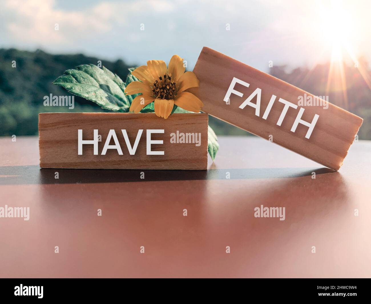 Motivational and Inspiration quote - Have faith. Inspirational concept ...