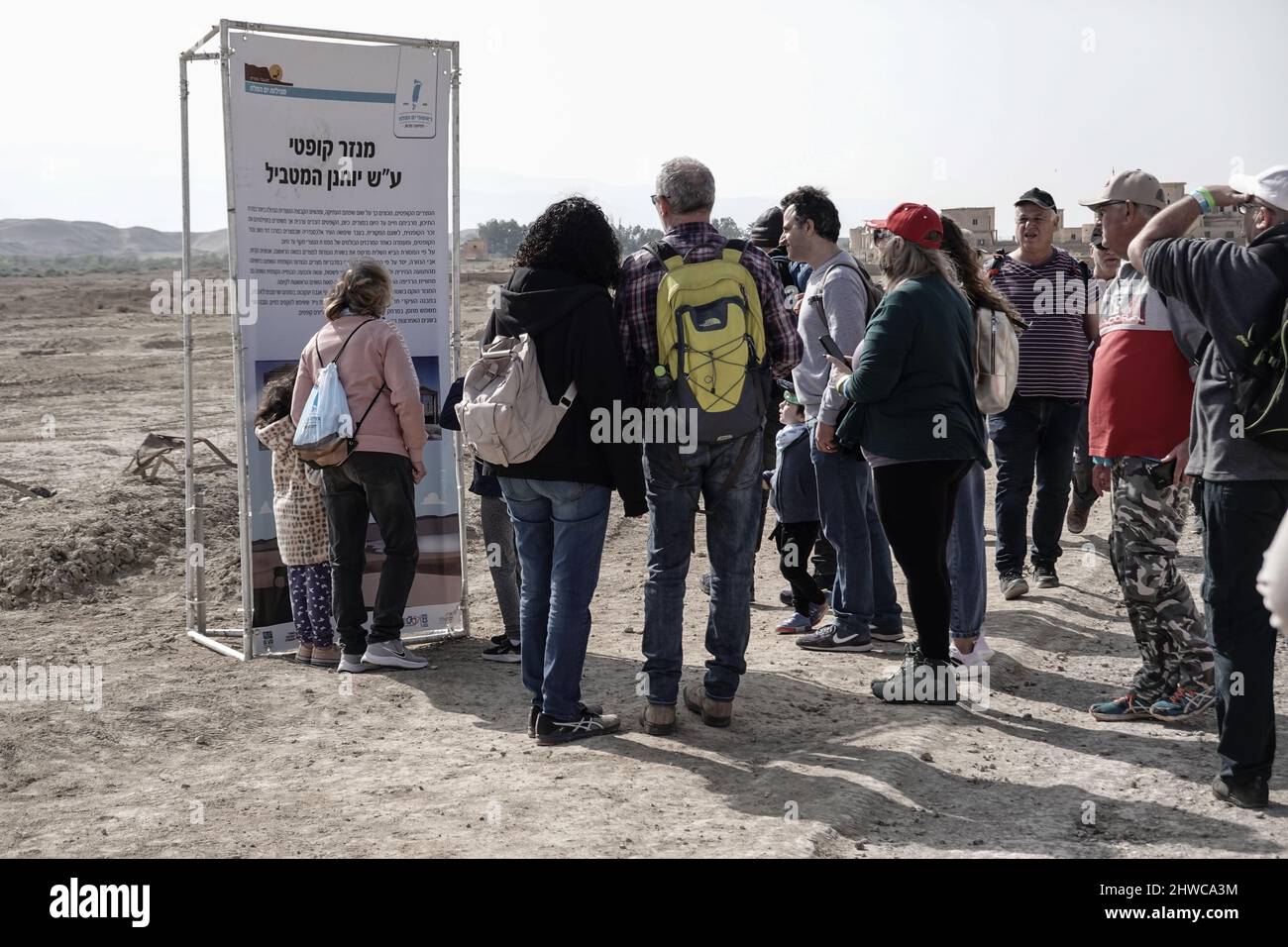 Qasr Al Yahud, Israel. 5th Mar, 2022. Israelis enjoy a warm winter day ...