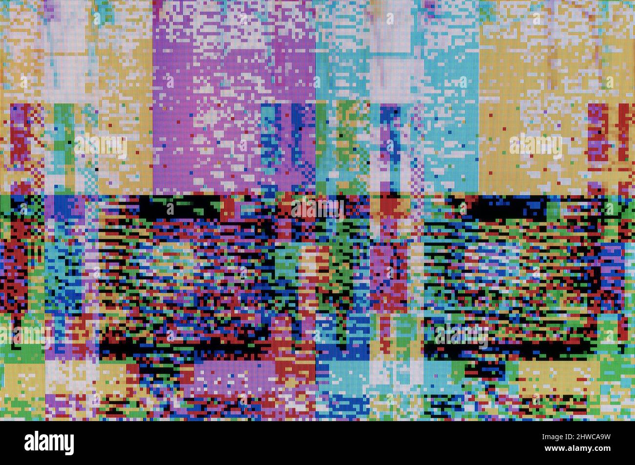 Abstract background, pattern of a digital glitch Stock Photo - Alamy